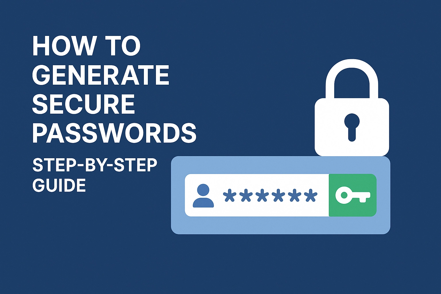 How to Generate Secure Passwords: Step-by-Step Guide